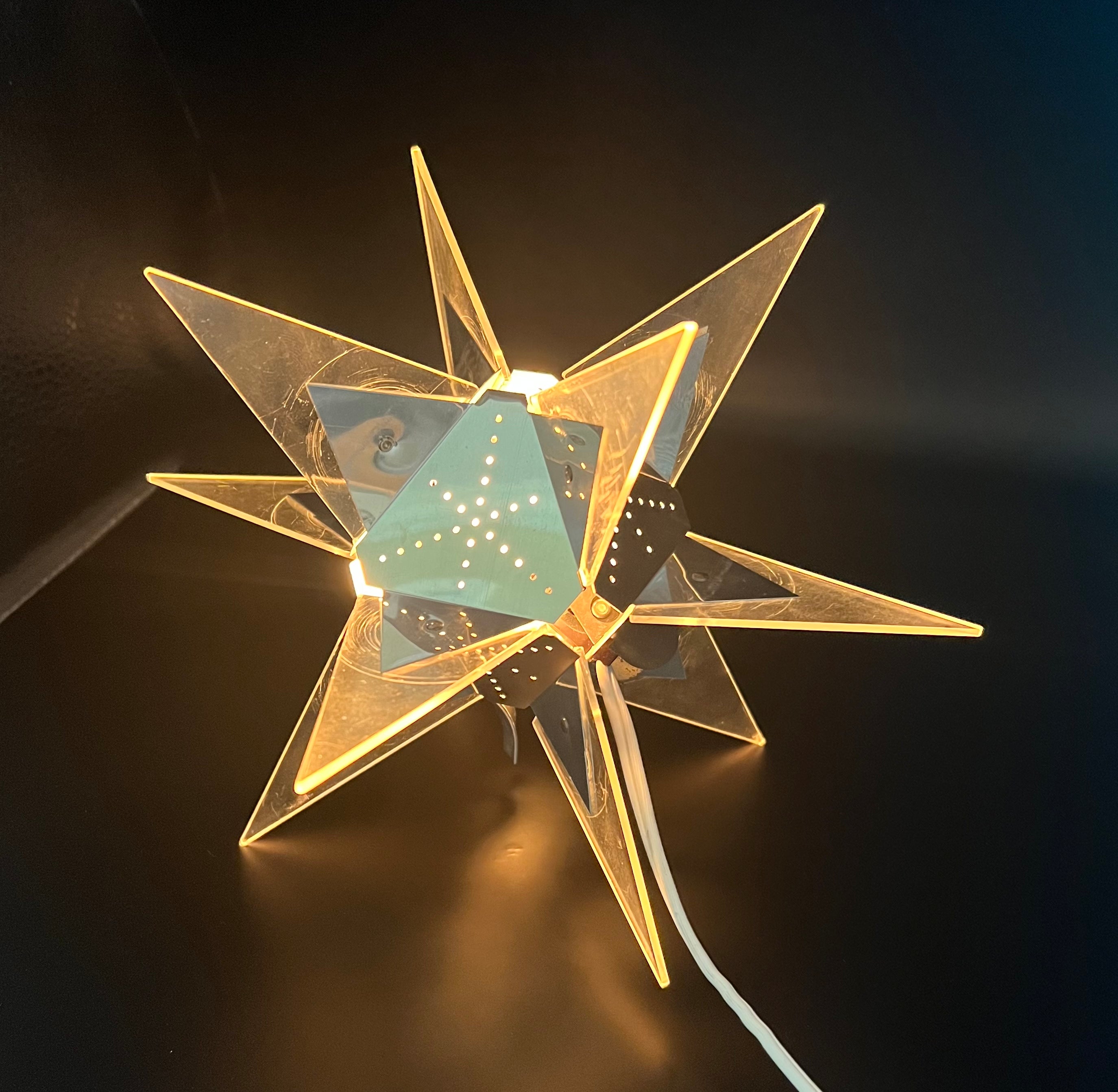 Vintage 1950's Christmas Crystalite Christmas Star Tree Topper Atomic ...