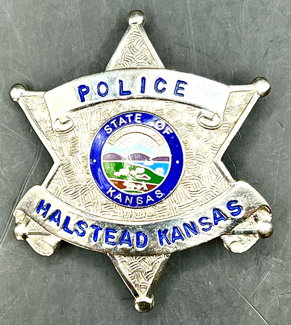 Halstead Kansas Police Badge – Iron & Antiques